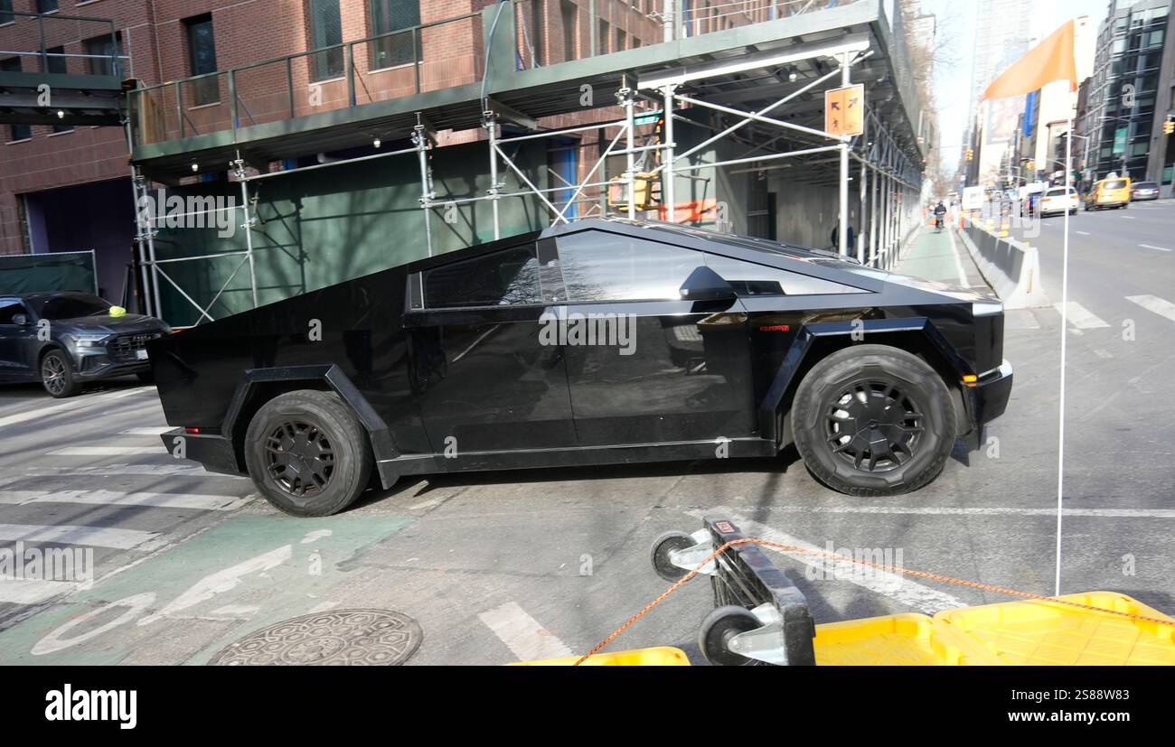 A Tesla Cybertruck in the Chelsea neighborhood in New York on Friday ...