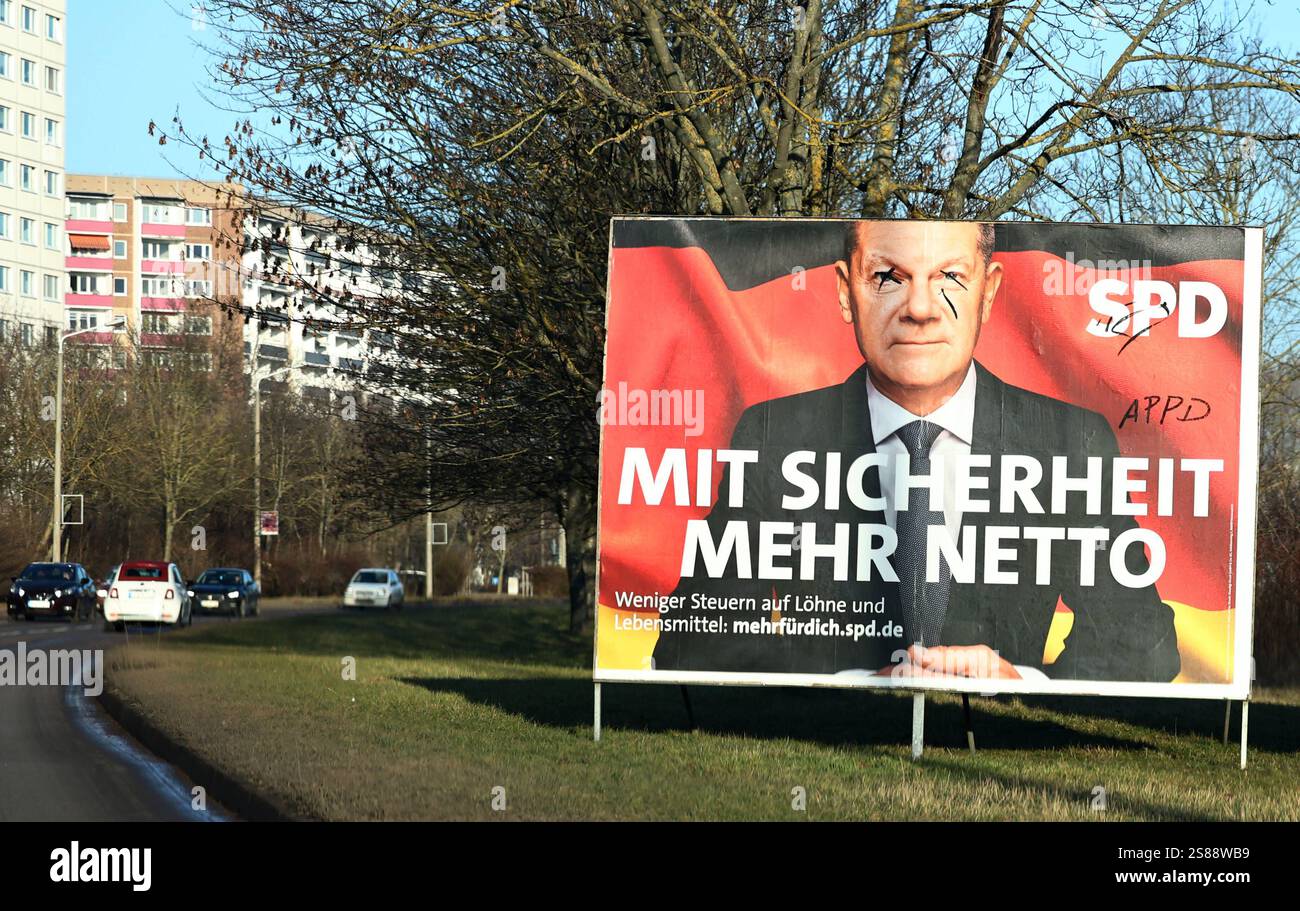 Wahlplakate 21.01.2025, Erfurt, Wahlplakate zur Bundestagswahl / Wahl ...