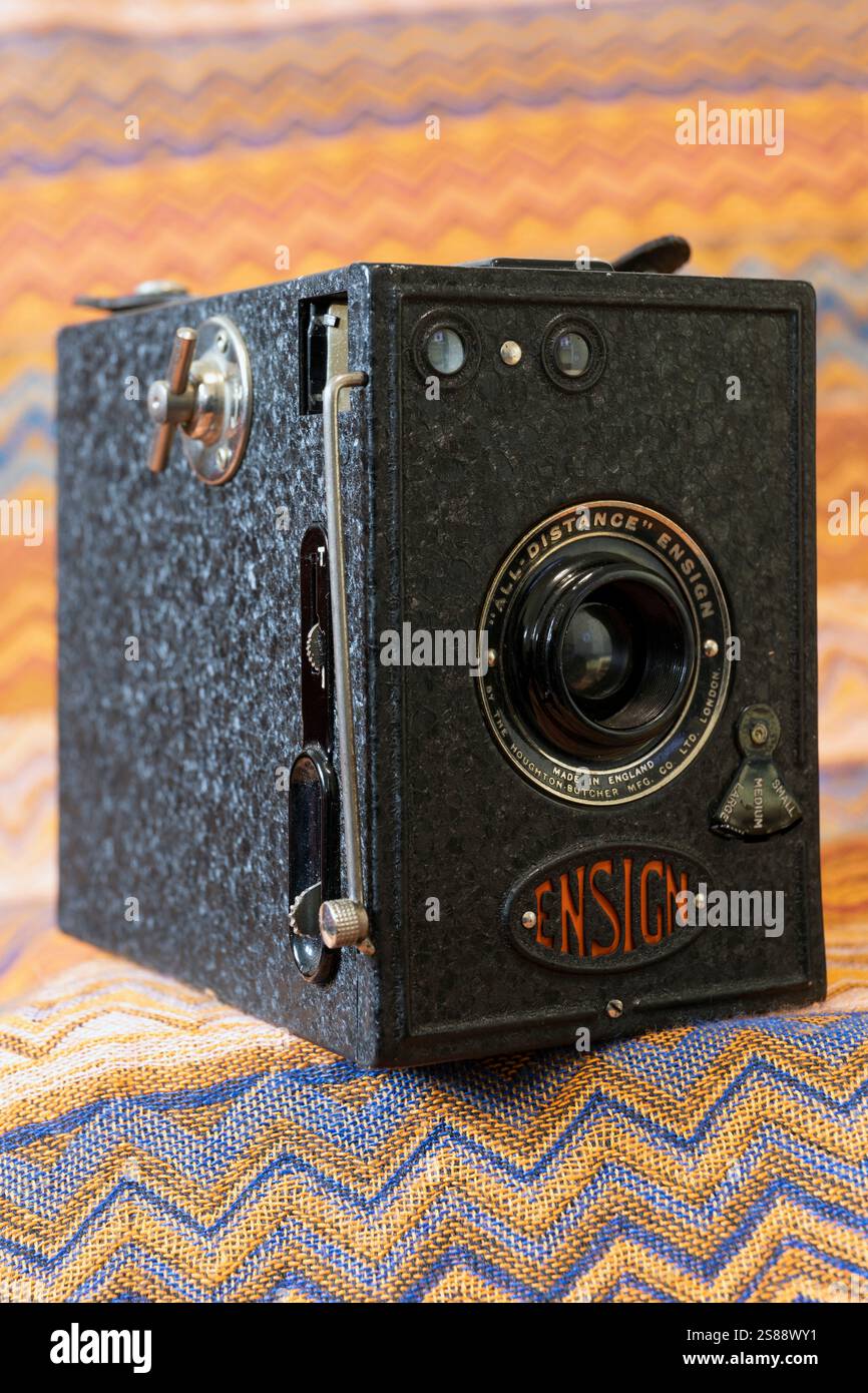 Historic 'Ensign' Roll-Film Camera still in working condition Stock ...