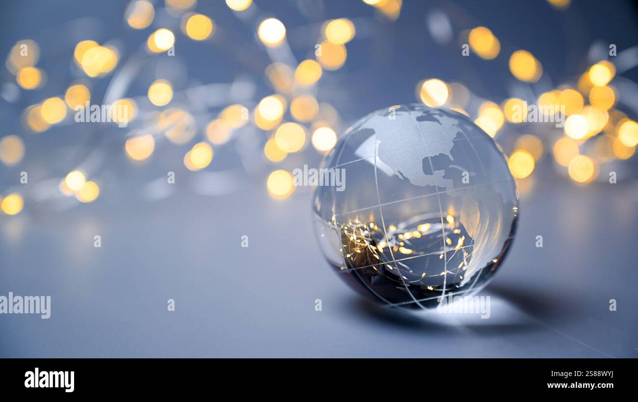 Glass us globe sphere - usa canada patriot earth ball world economy ...