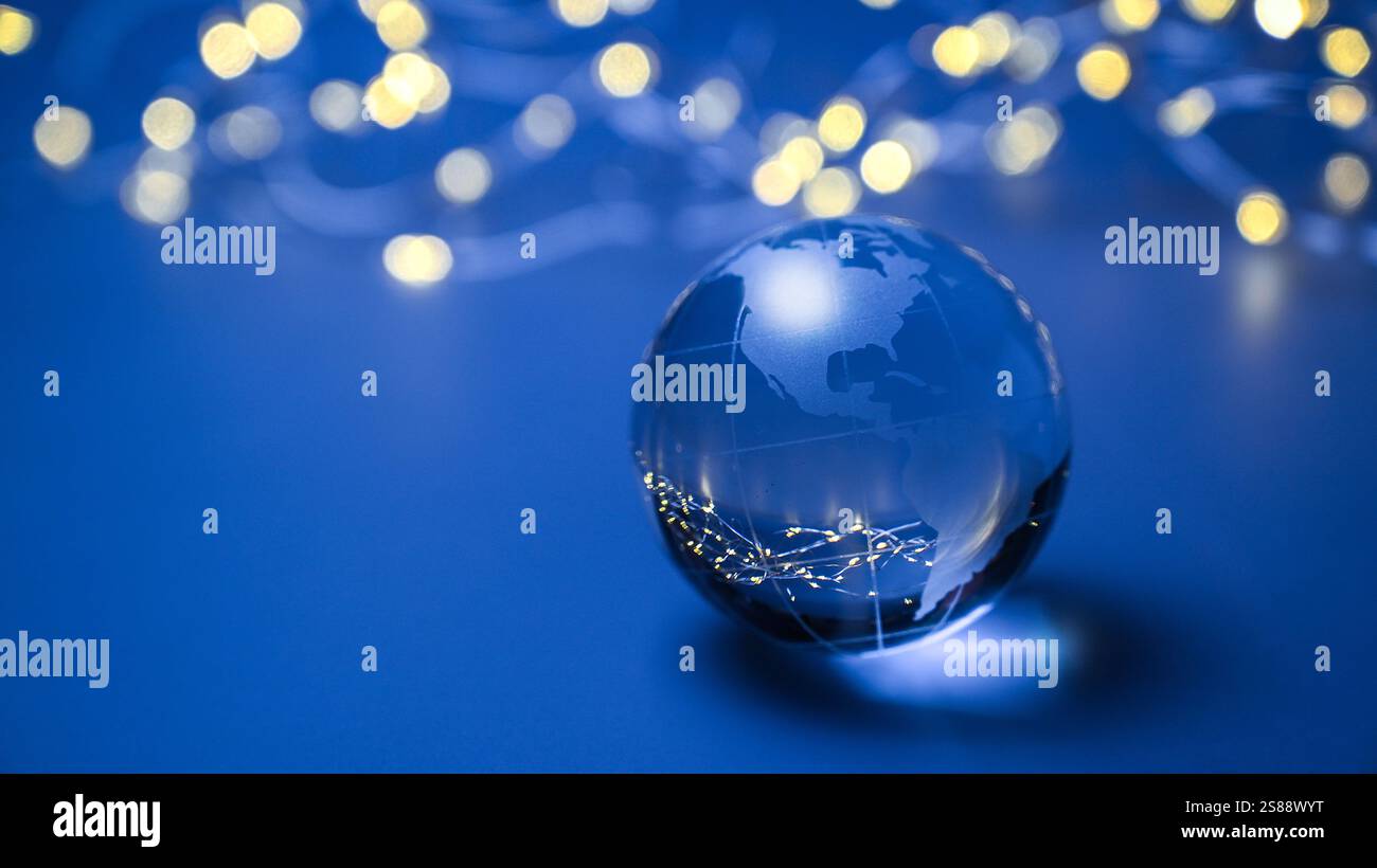 Glass us globe sphere - usa canada patriot earth ball world economy ...