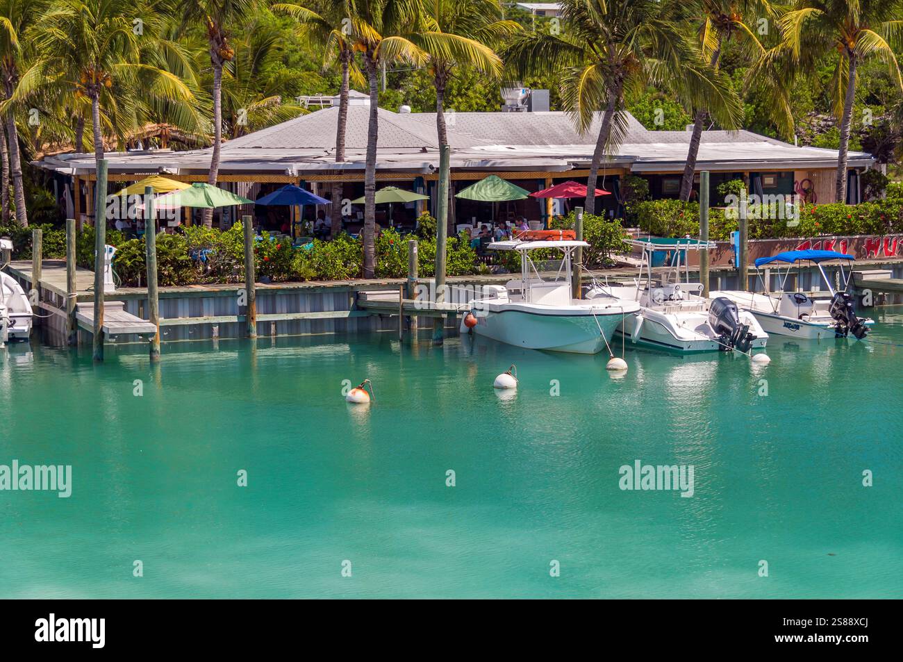 Turtle Cove pier and yatch marina. Turks & Caicos Islands at the ...