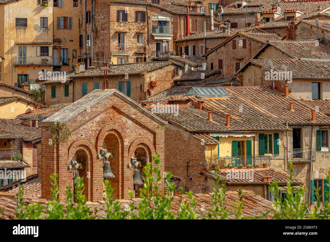 The bell tower of the The Shrine of the House of Saint Catherine and ...