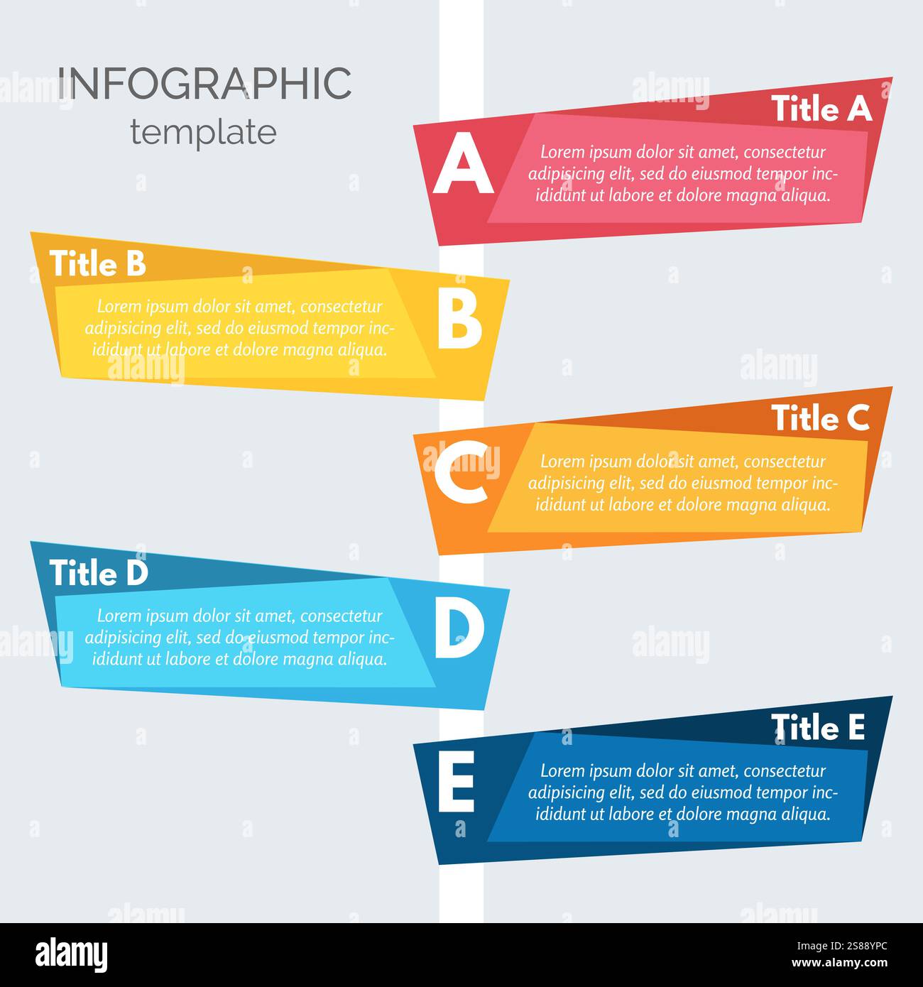 Five steps infographic design elements. Step by step infographic design ...