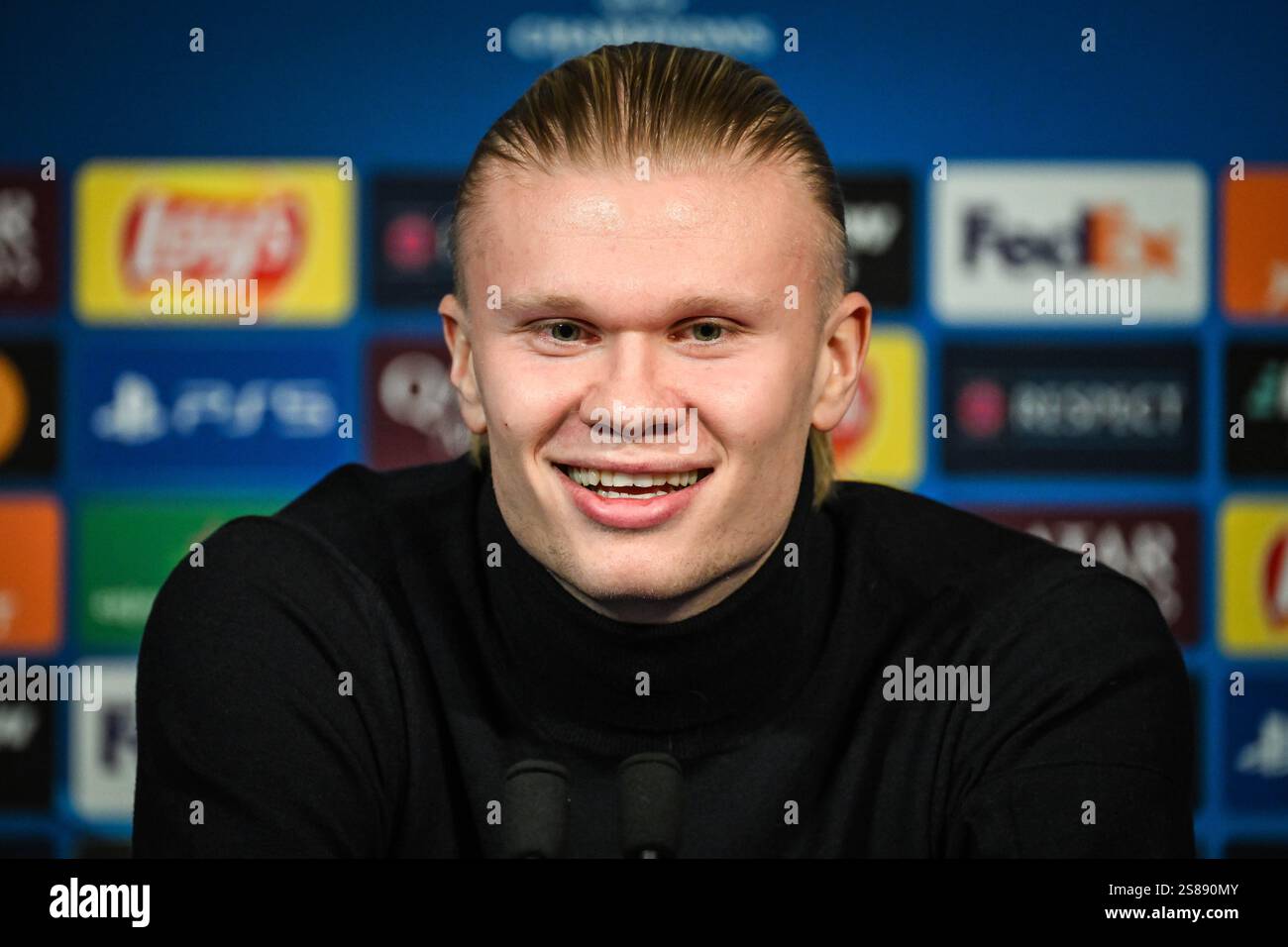 Paris, France. 21st Jan, 2025. Erling HAALAND of Manchester City during ...