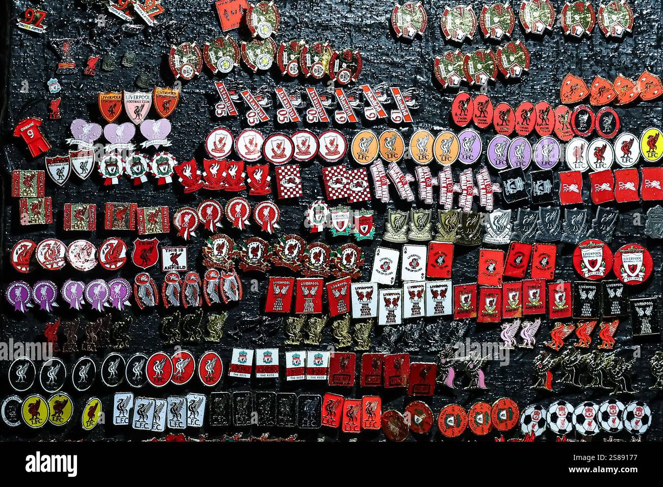 Liverpool badges for sale ahead of the UEFA Champions League - League ...