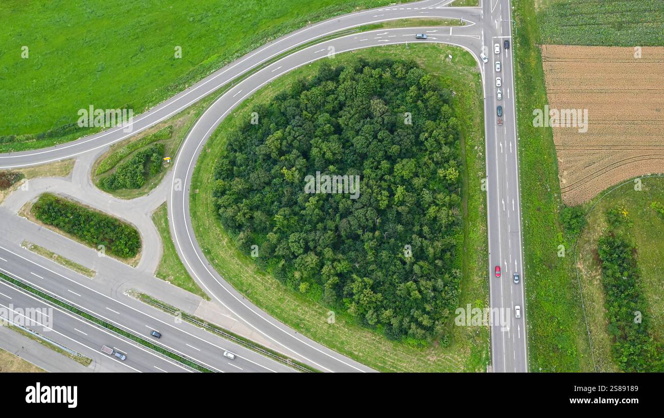 otorway junction, motorway triangle, motorway exit and entrance ...