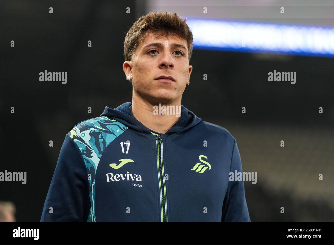 Swansea, UK. 21st Jan, 2025. Gonçalo Franco of Swansea City arrives at ...
