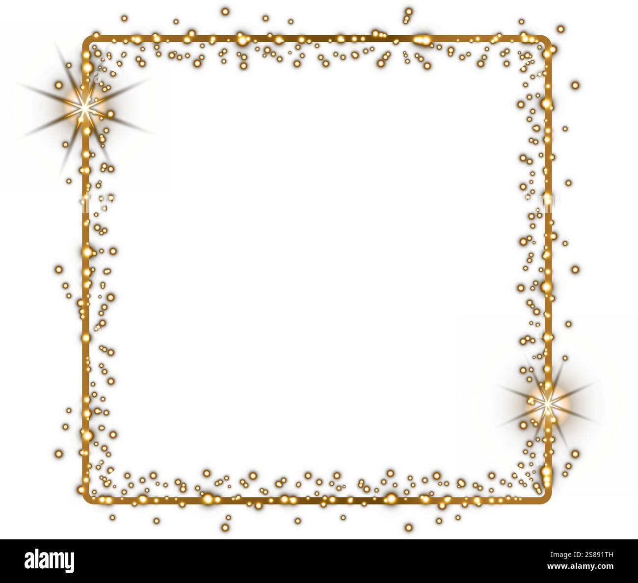 Golden banner frame shiny hi-res stock photography and images - Alamy