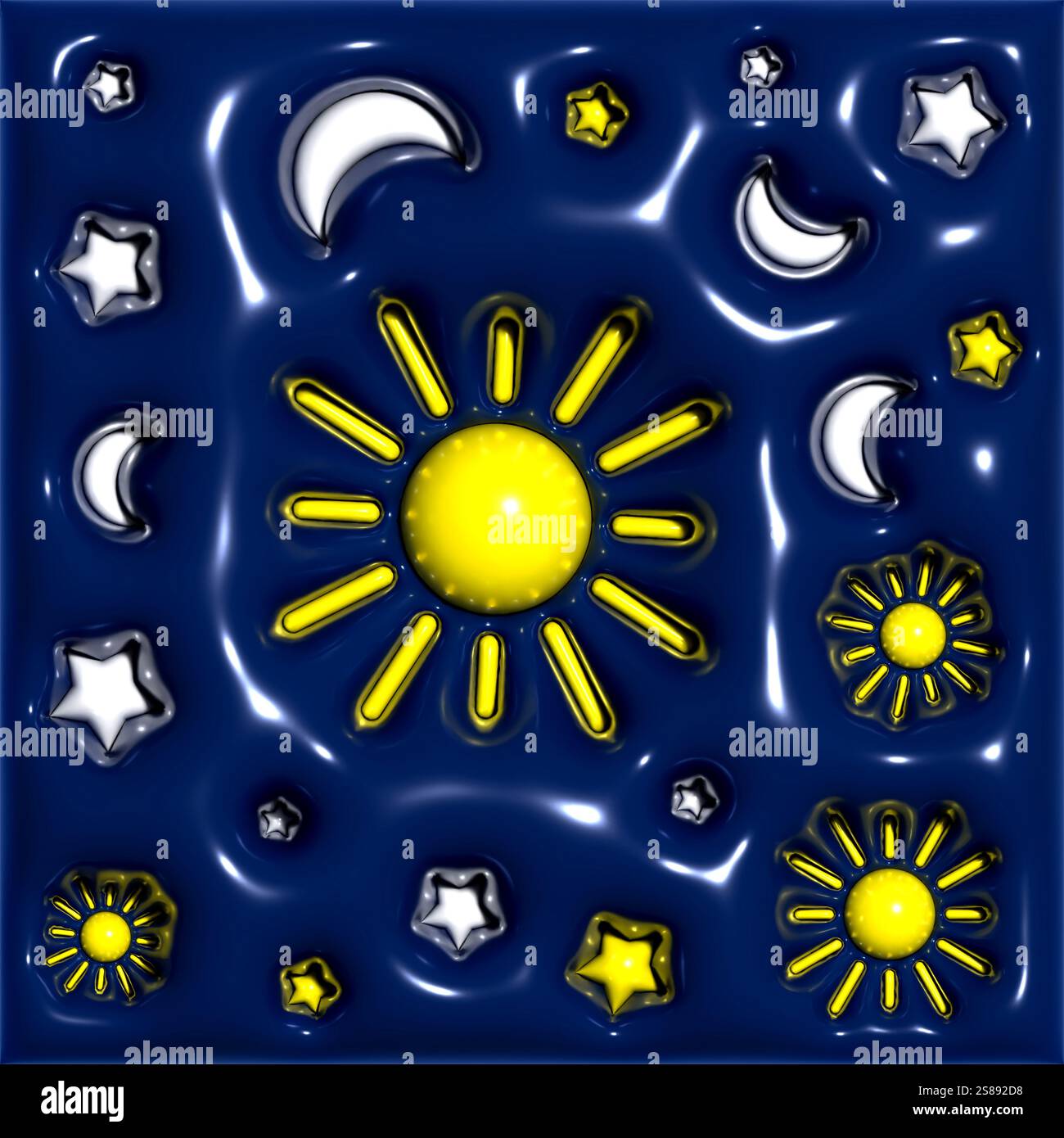 Colorful children's toy celestial pattern in the form of inflatable ...