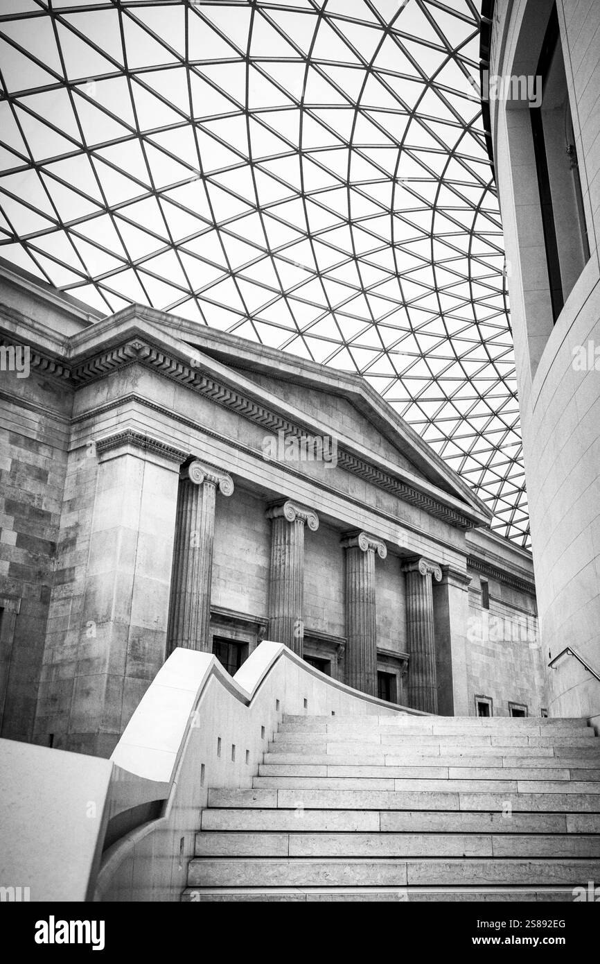 Museum stairs, grand architecture, modern meets classic Stock Photo - Alamy