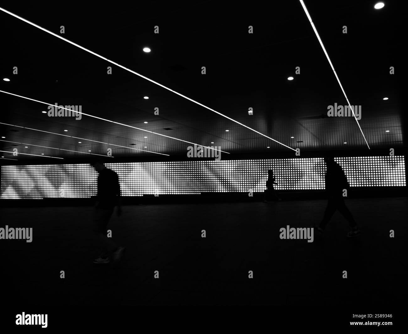 Shadows pedestrians Black and White Stock Photos & Images - Alamy