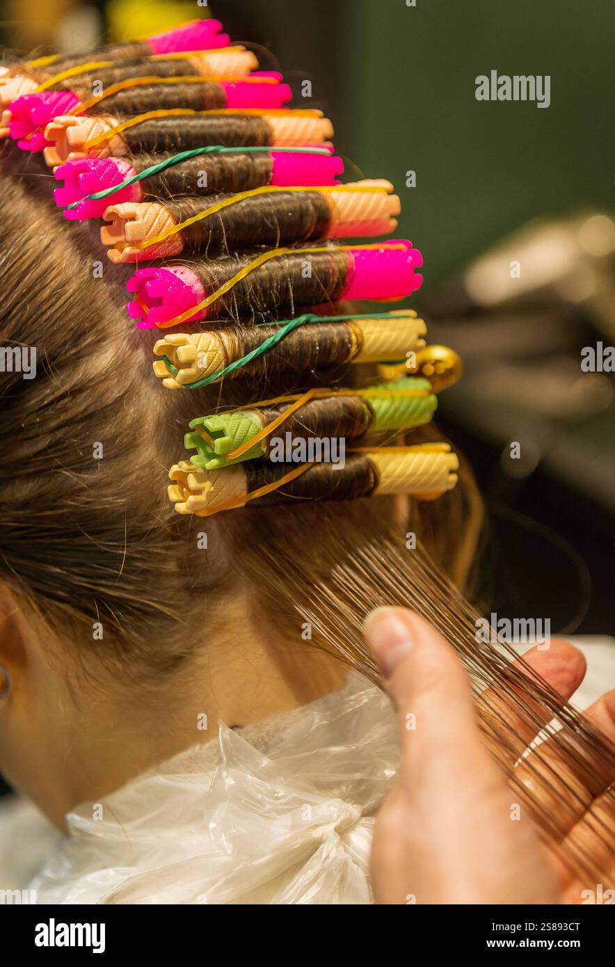 Beautiful girl curled hair hi-res stock photography and images - Alamy