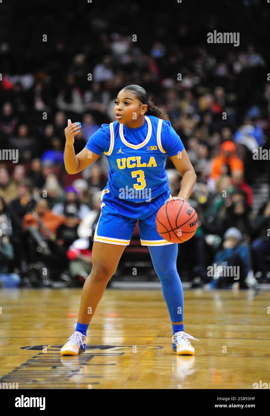 UCLA's Londynn Jones (3) at Prudential Center in the Coretta Scott King ...