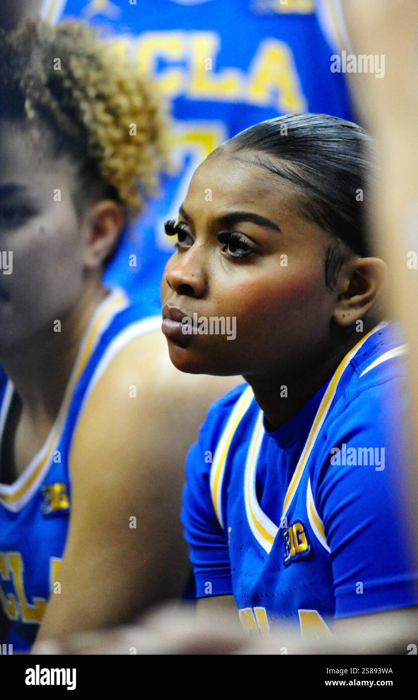 Newark, USA. 20th Jan, 2025. UCLA's Londynn Jones (3) at Prudential ...