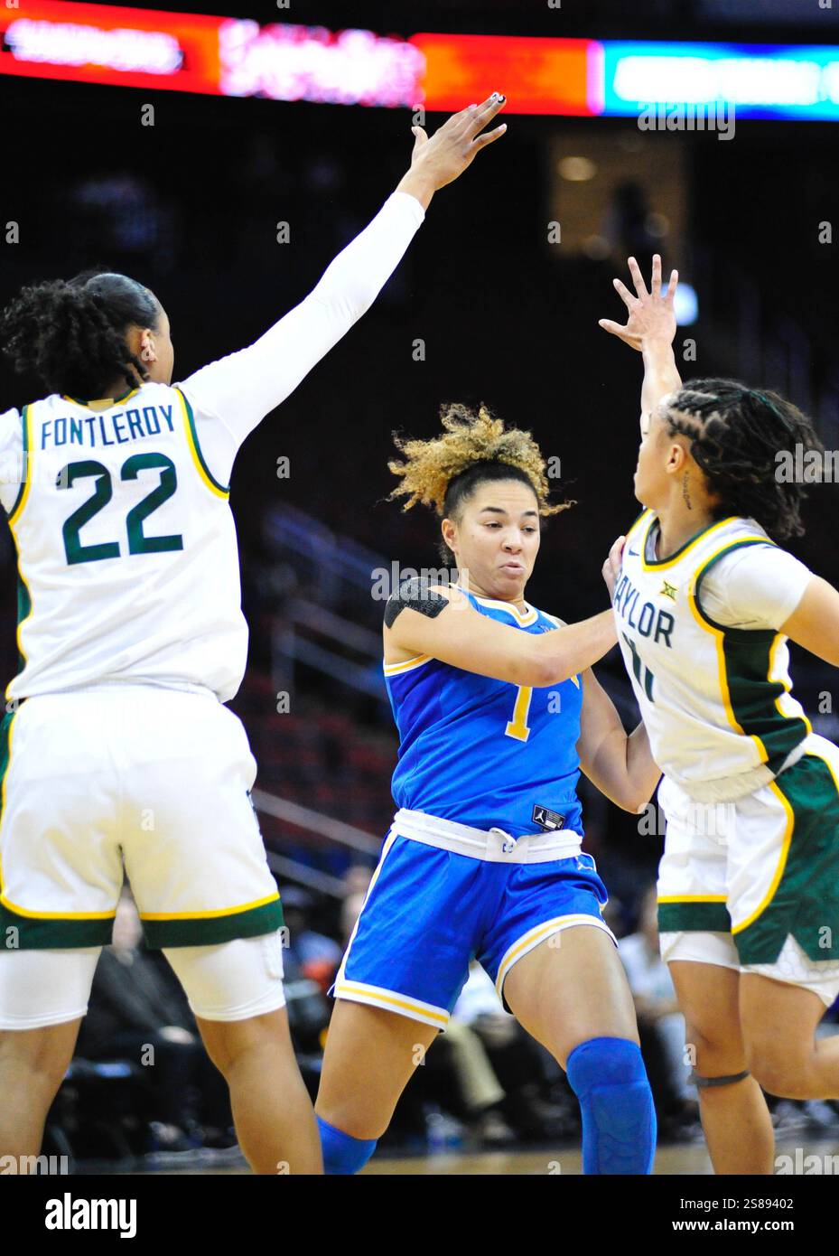 UCLA's Kiki Rice (1) drives the lane at Prudential Center in the ...