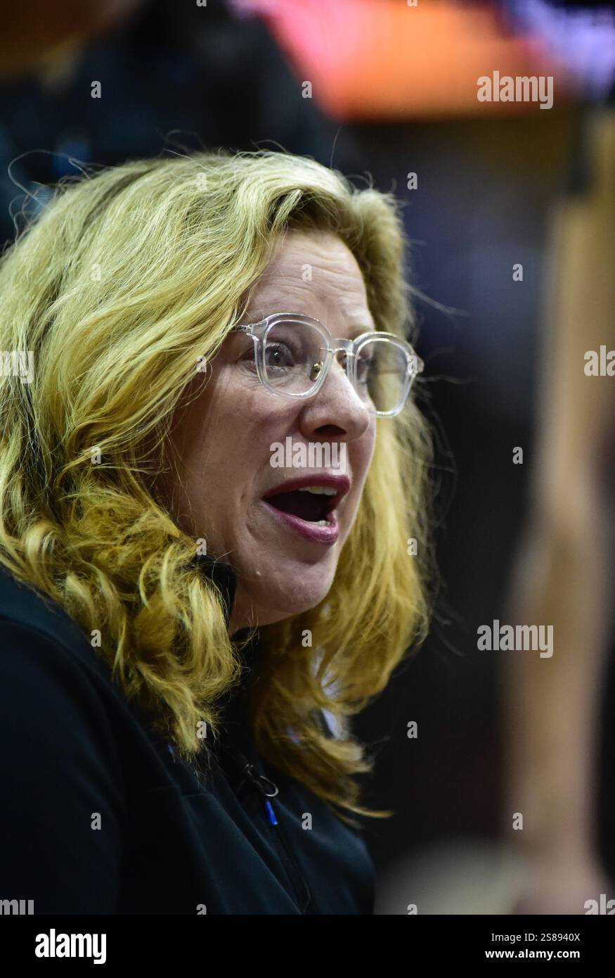 Newark, USA. 20th Jan, 2025. UCLA's head coach Cori Close at Prudential ...