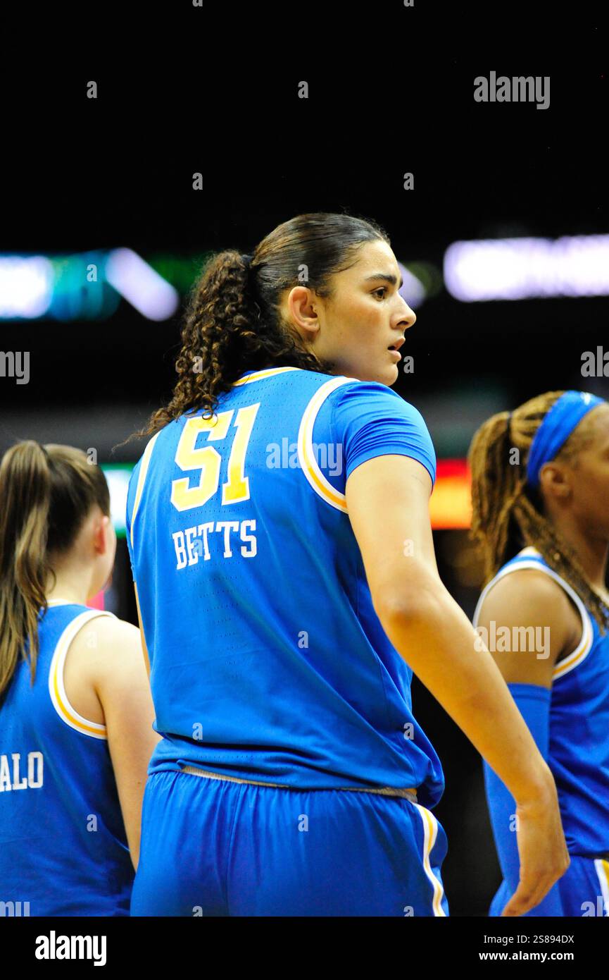 UCLA's Lauren Betts (51) at Prudential Center in the Coretta Scott King ...