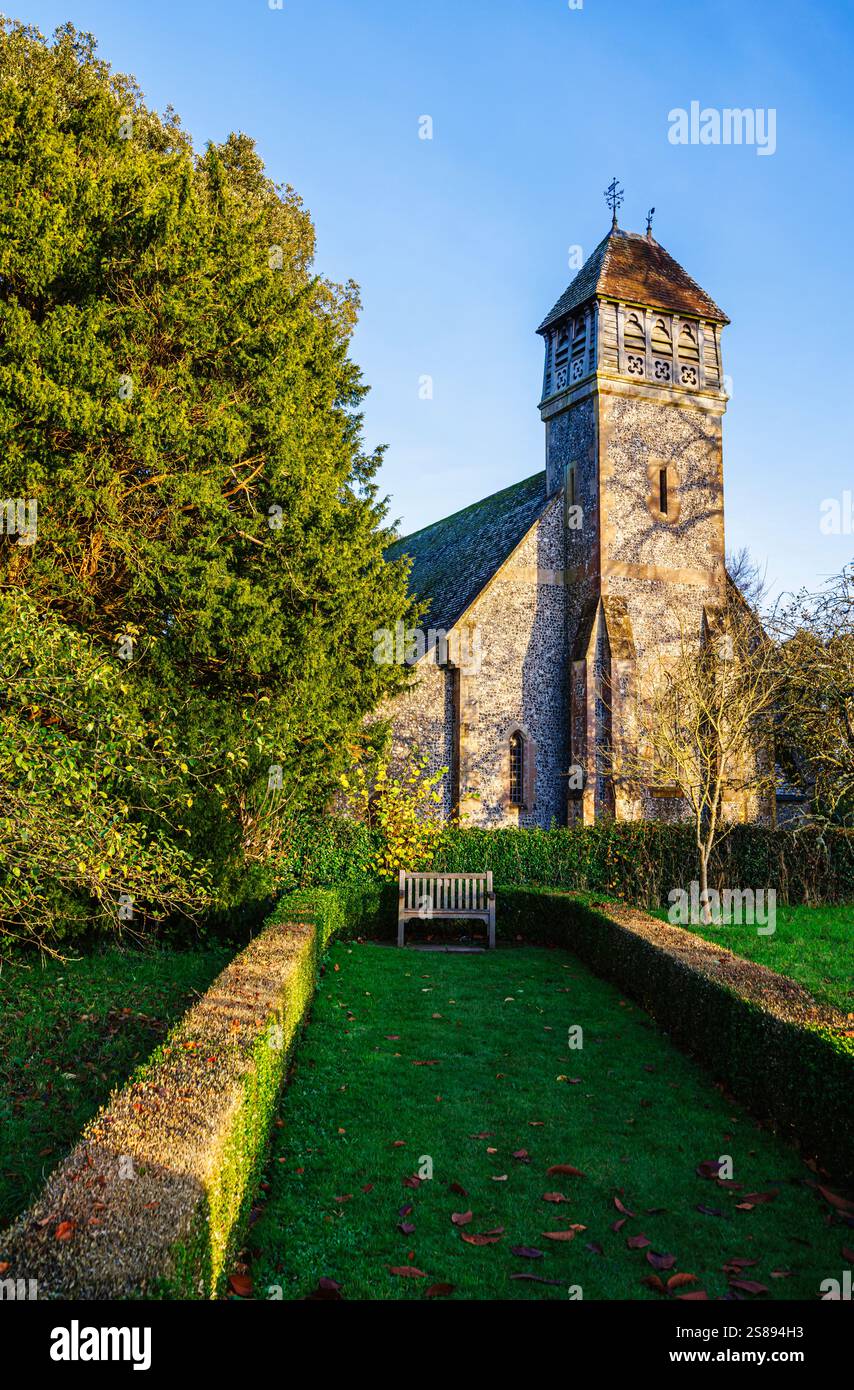All Saints Church, a grade II* listed flint walled building with an ...