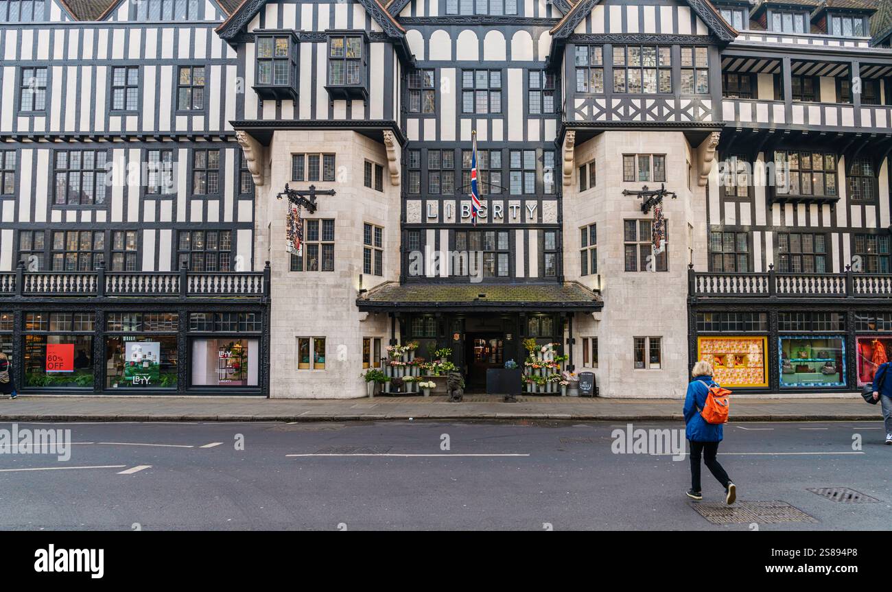 The Tudor Revival exterior of the iconic high end Liberty of London ...