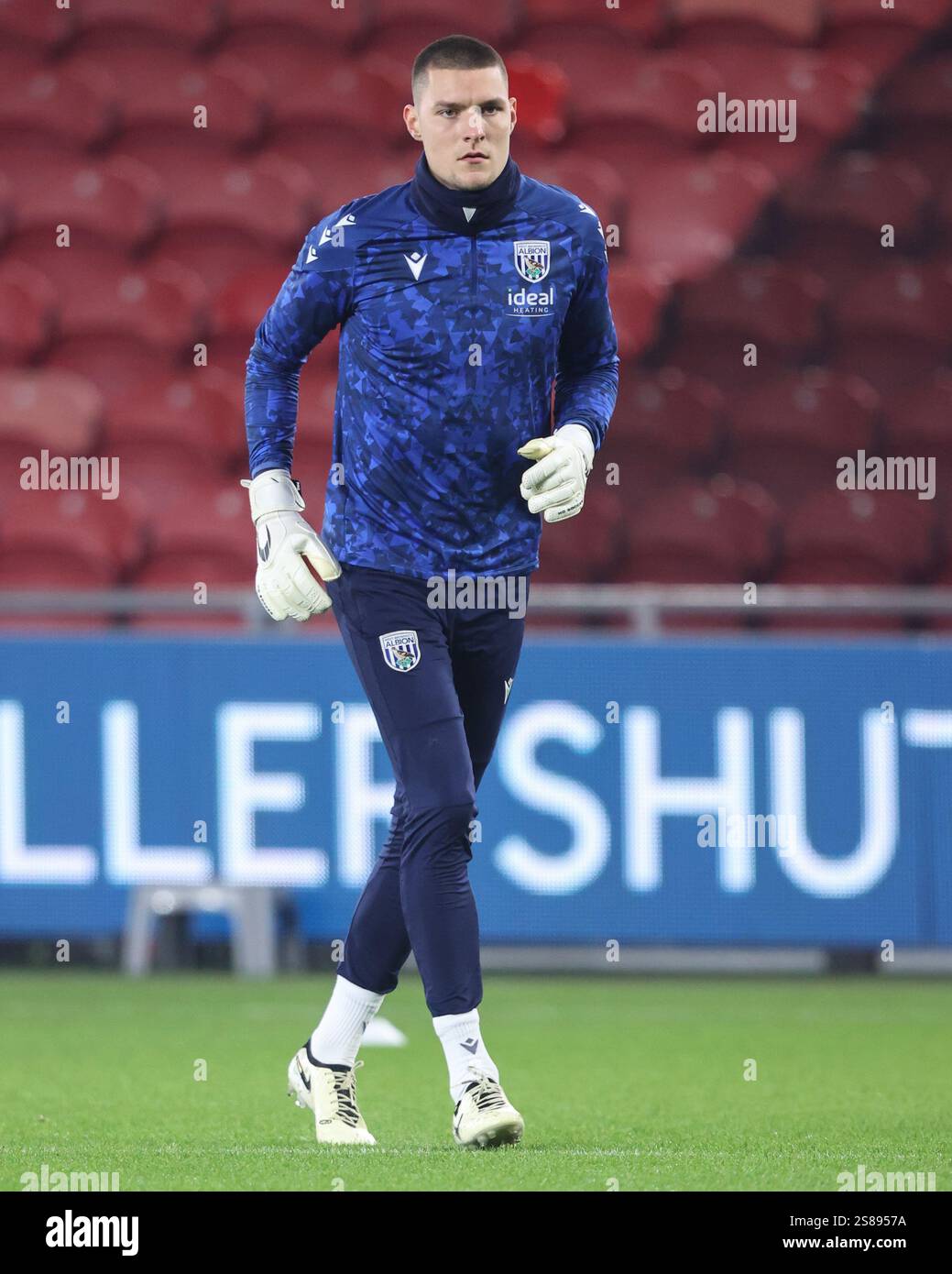 Middlesbrough, UK. 21st Jan, 2025. Ted Cann of West Bromwich Albion in ...