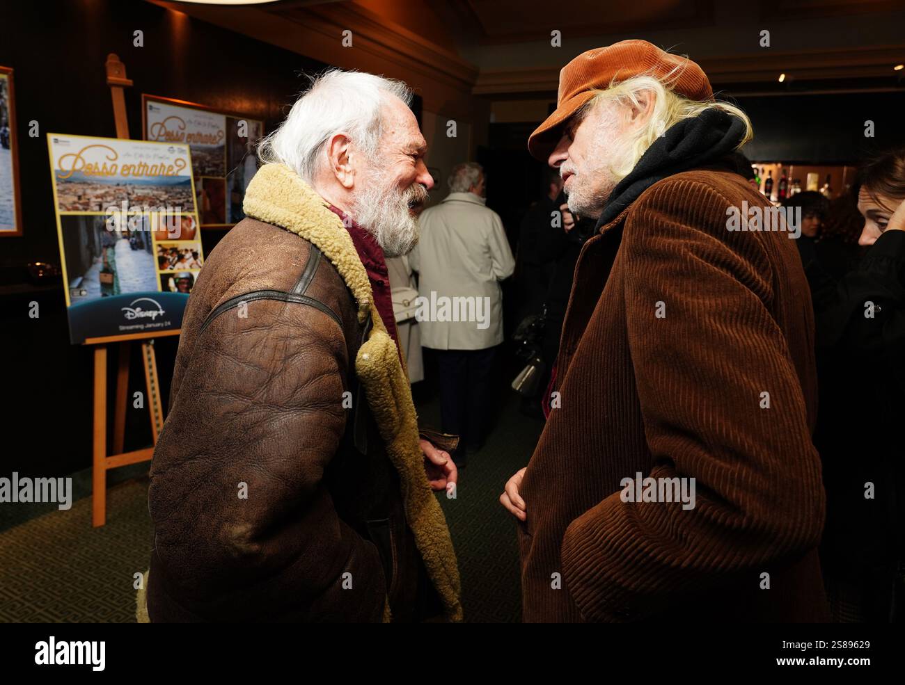 Terry Gilliam (left) and Bob Geldof at the screening of Posso Entrare ...