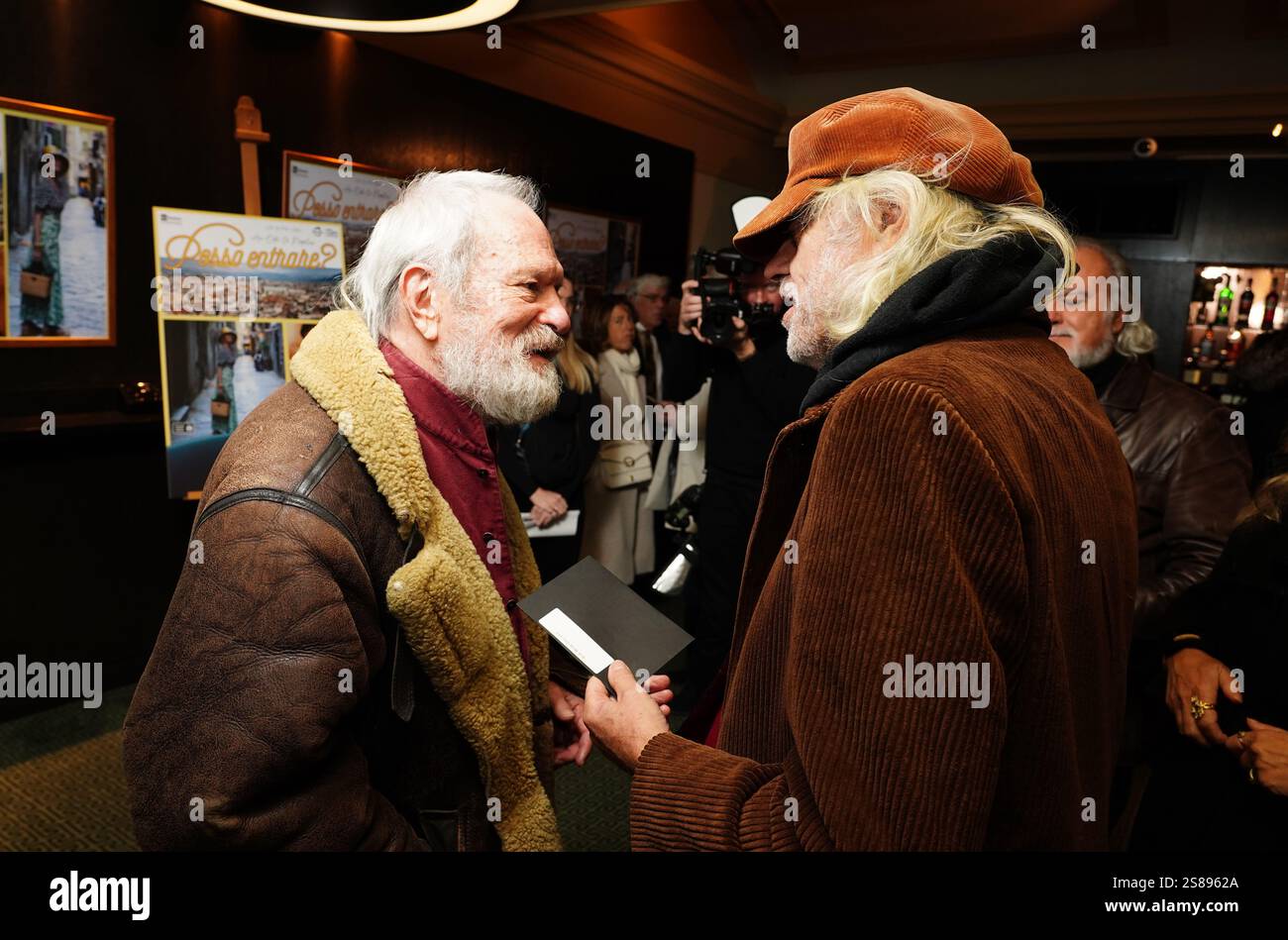 Terry Gilliam (left) and Bob Geldof at the screening of Posso Entrare ...