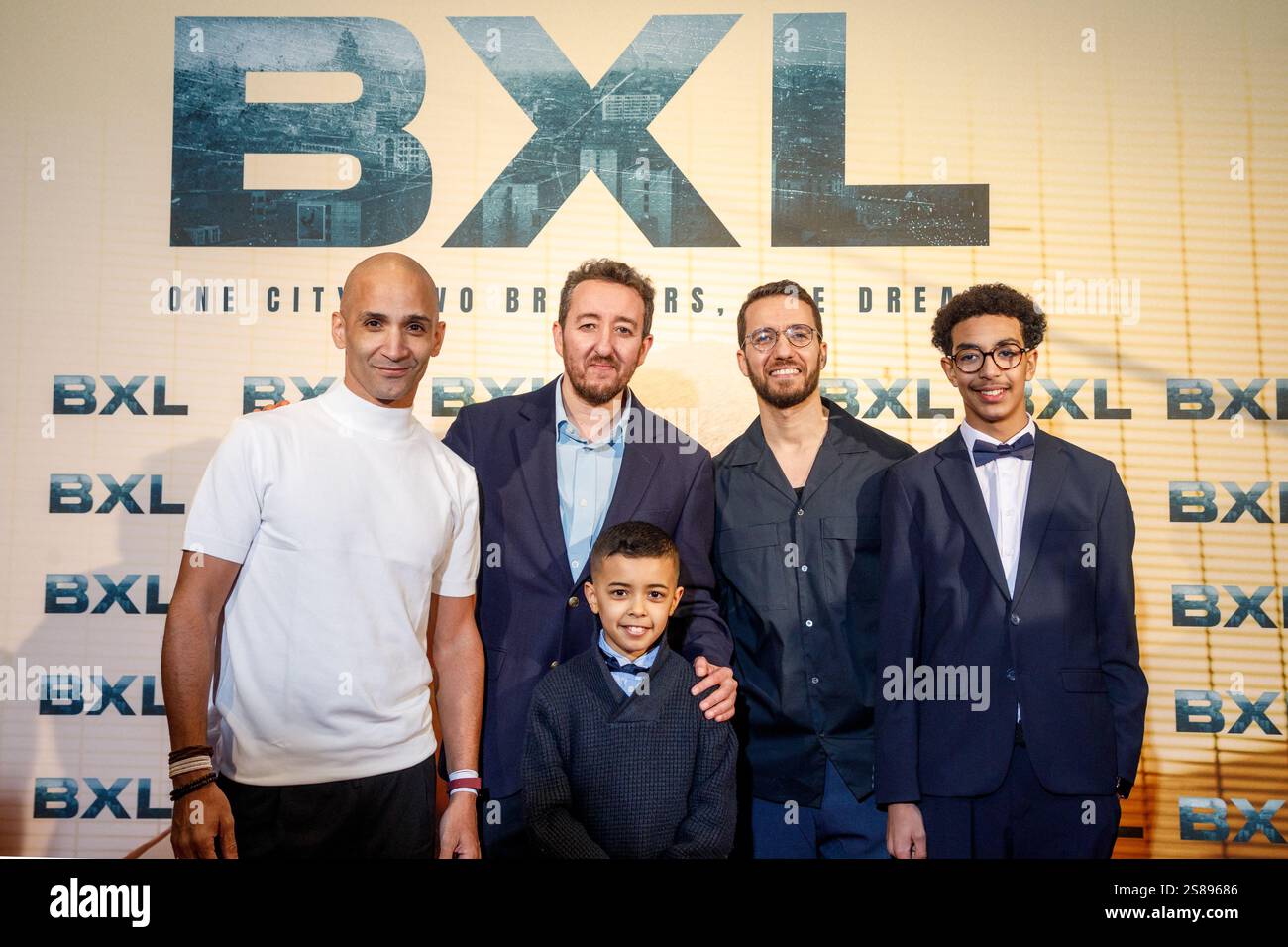 Brussels, Belgium. 21st Jan, 2025. Actor Fouad Haji, Director Mounir ...