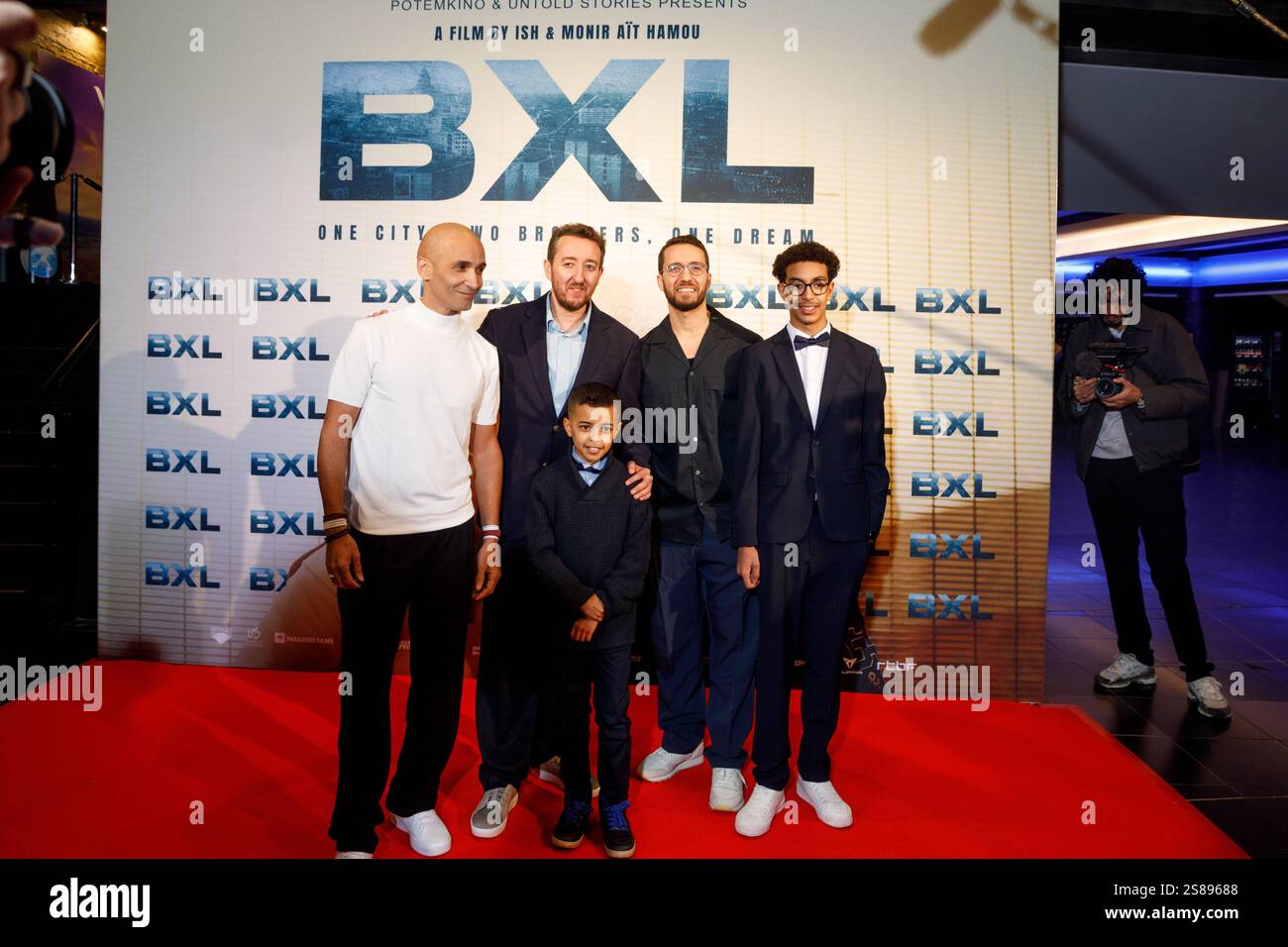 Brussels, Belgium. 21st Jan, 2025. Actor Fouad Haji, Director Mounir ...