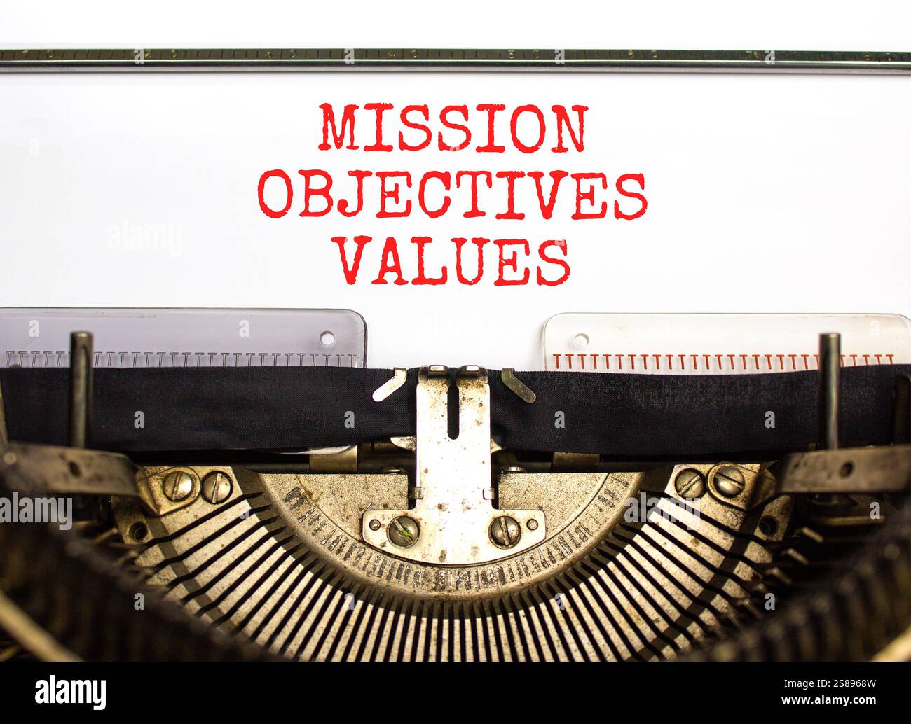Mission objectives values symbol. Concept words Mission Objectives ...