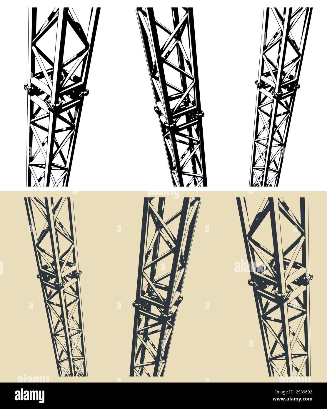 Truss steel support Stock Vector Images - Alamy