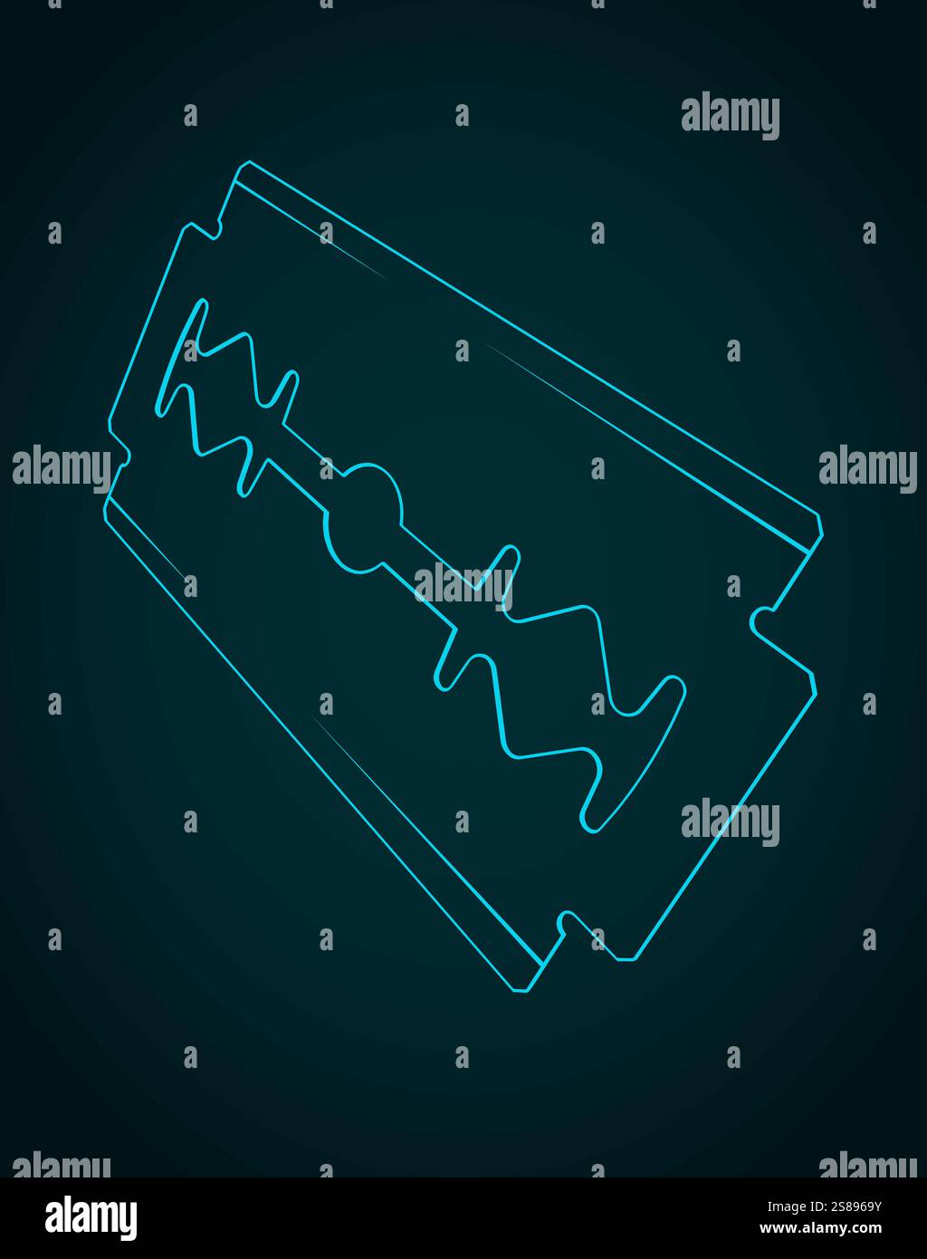 Stylized vector illustrations of a razor blade Stock Vector Image & Art ...