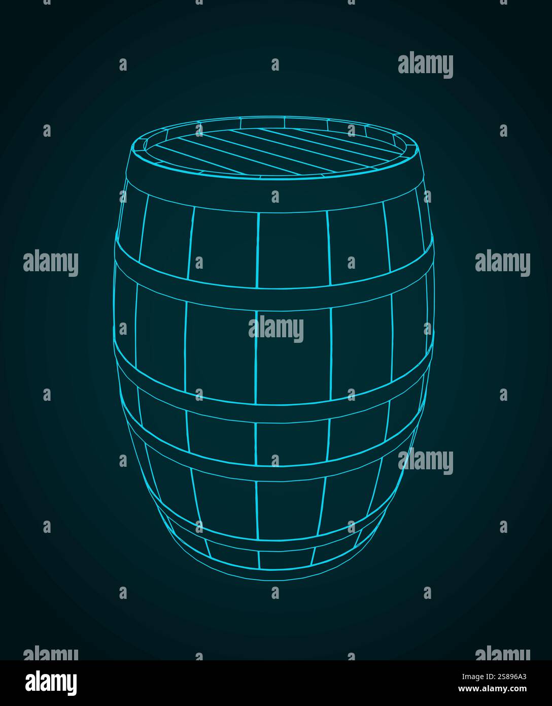 Stylized vector illustration of a wooden barrel Stock Vector Image & Art - Alamy