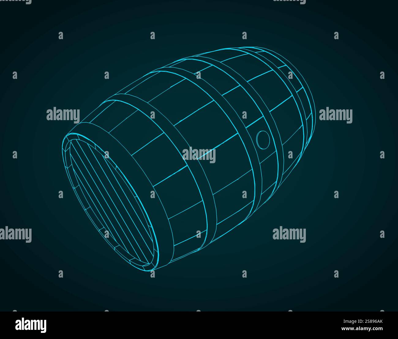 Stylized vector illustration of a wooden barrel Stock Vector Image & Art - Alamy