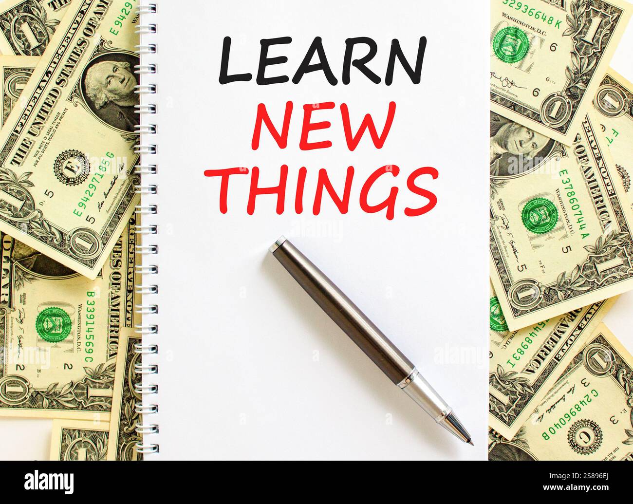 Learn new things symbol. Concept words Learn new things on beautiful ...