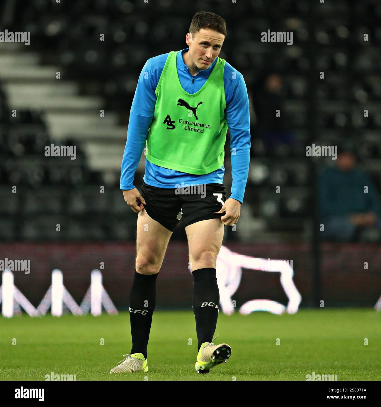 Derby, UK. 21st Jan, 2025. Craig Forsyth of Derby County before the Sky ...