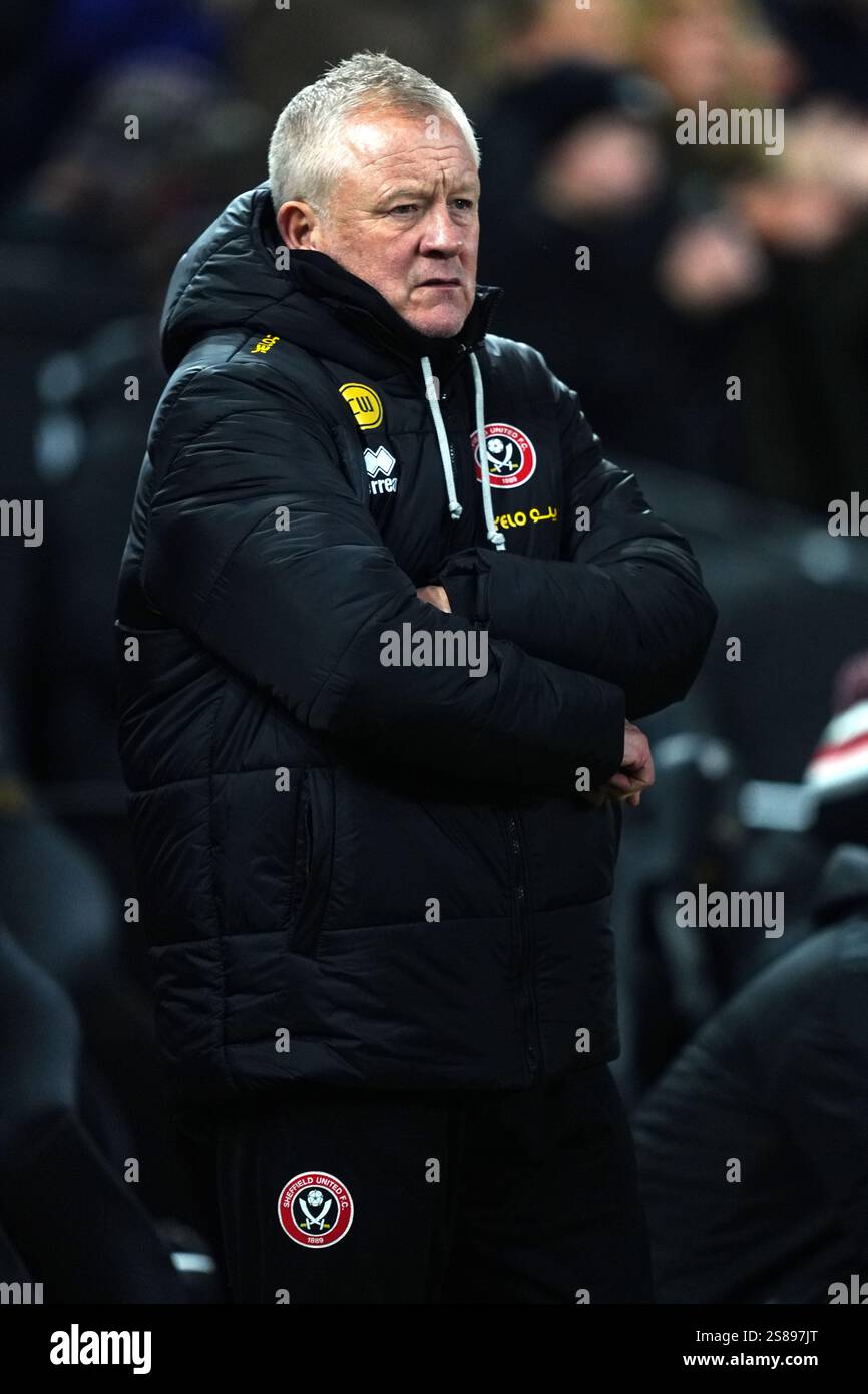 Sheffield United manager Chris Wilder before the Sky Bet Championship ...