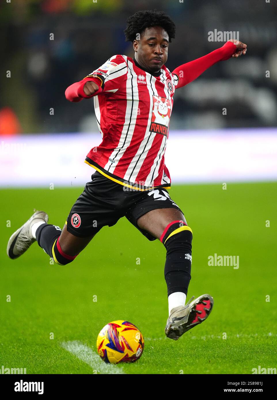 Sheffield United's Andre Brooks in action during the Sky Bet ...