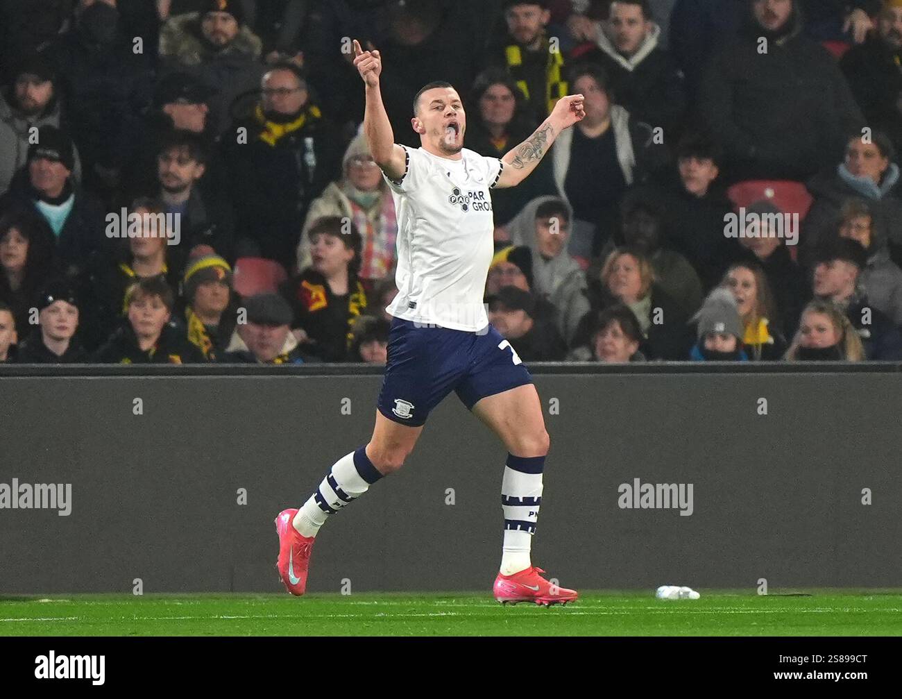 Preston North End's Milutin Osmajic celebrates scoring their side's ...