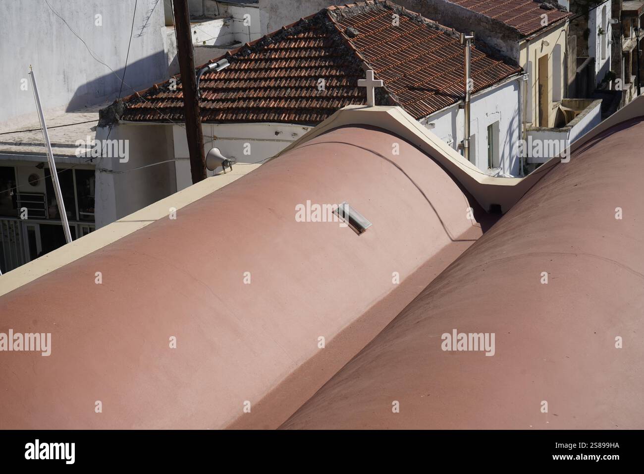 From a hole on the roof of Saint Charalambos Church the villagers threw ...