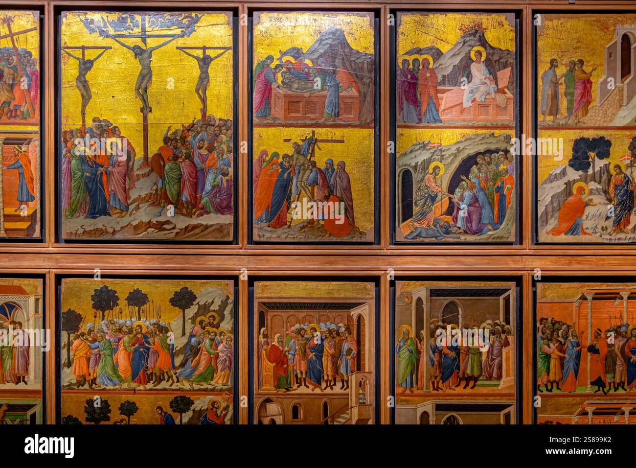 Scenes from Duccio's Maesta in the Siena Cathedral Museum ,Siena,Italy ...