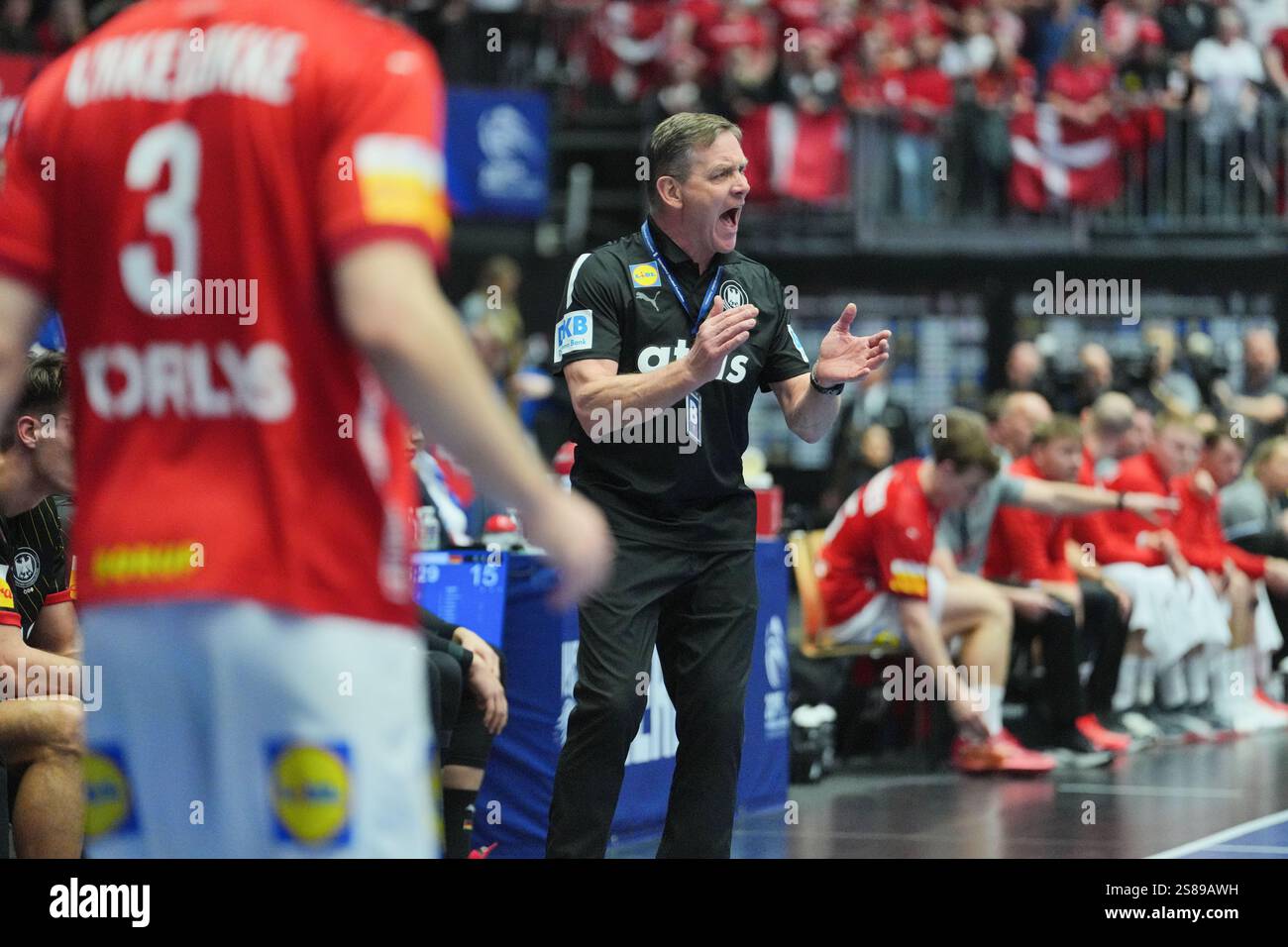 Herning, Denmark. 21st Jan, 2025. Handball: World Championship, Denmark ...