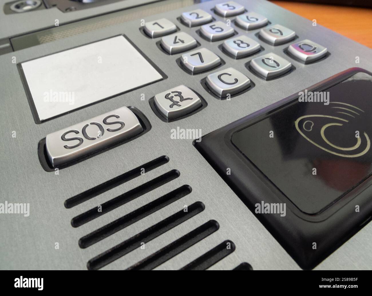 Push-button panel for access to multi-storey building. Call panel for ...