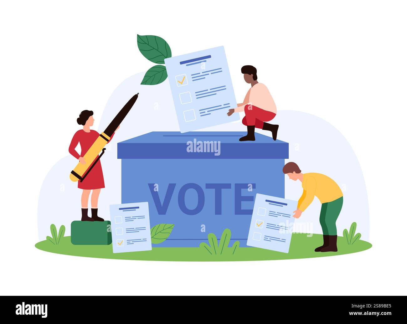 Democracy government form concept Cut Out Stock Images & Pictures - Alamy