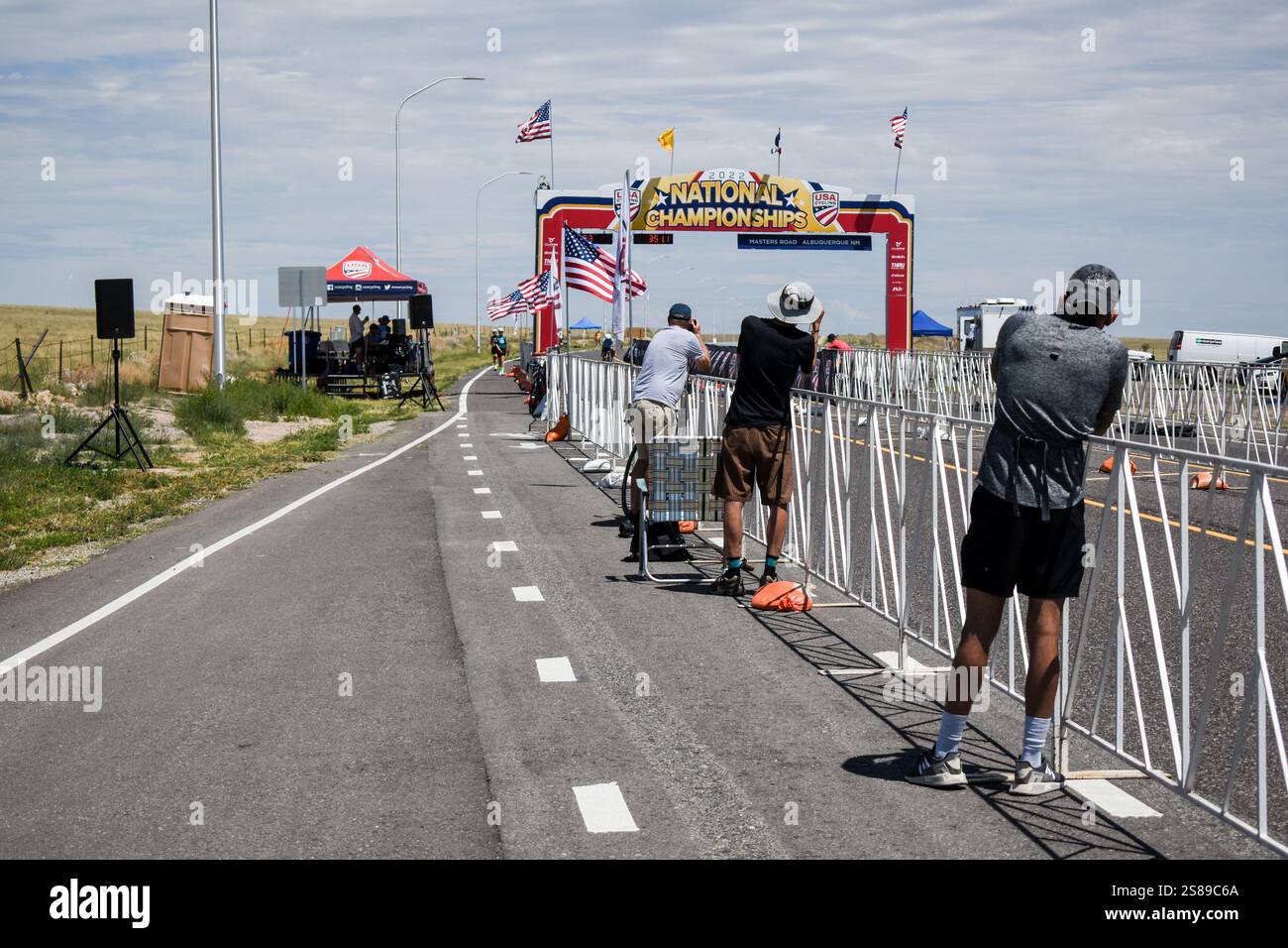 Scene from the Cycling Masters Road Nationals bike race in Albuquerque ...