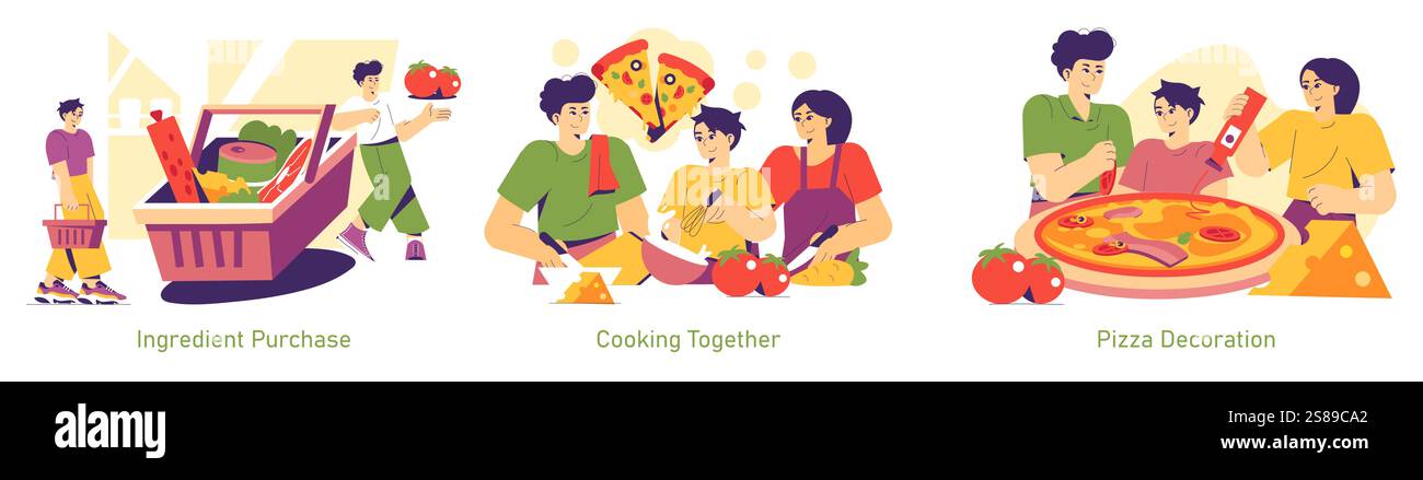 Savory pizzas Stock Vector Images - Alamy