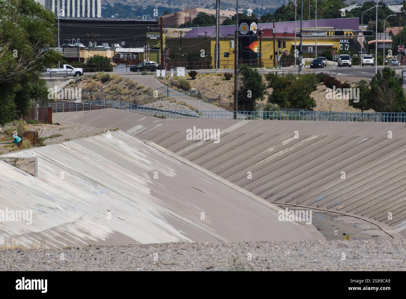 Embudo arroyo, part of the flood control system in Albuquerque, New ...