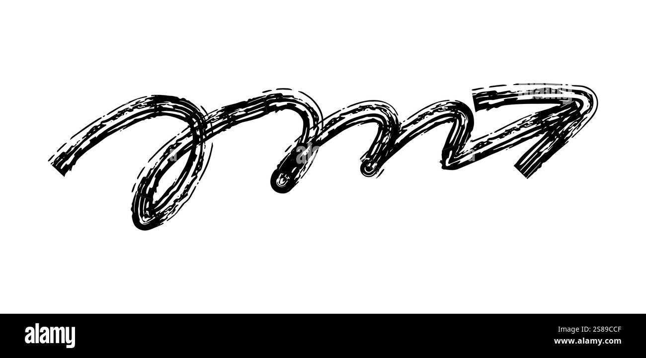 Hand drawn simple arrow drawn with wax crayon, chalk or charcoal ...