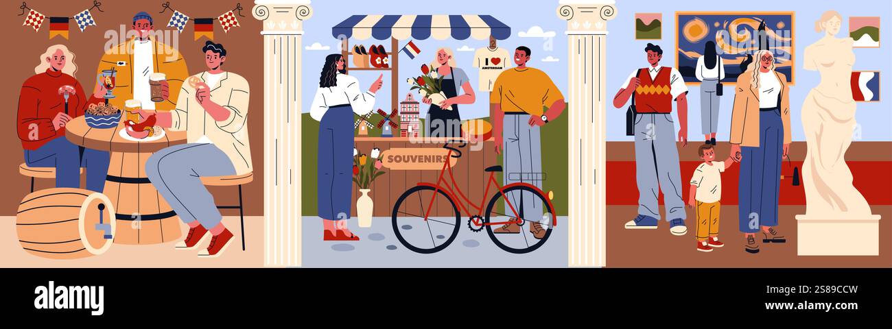 Eurotour illustration. Capturing the essence of a European adventure ...
