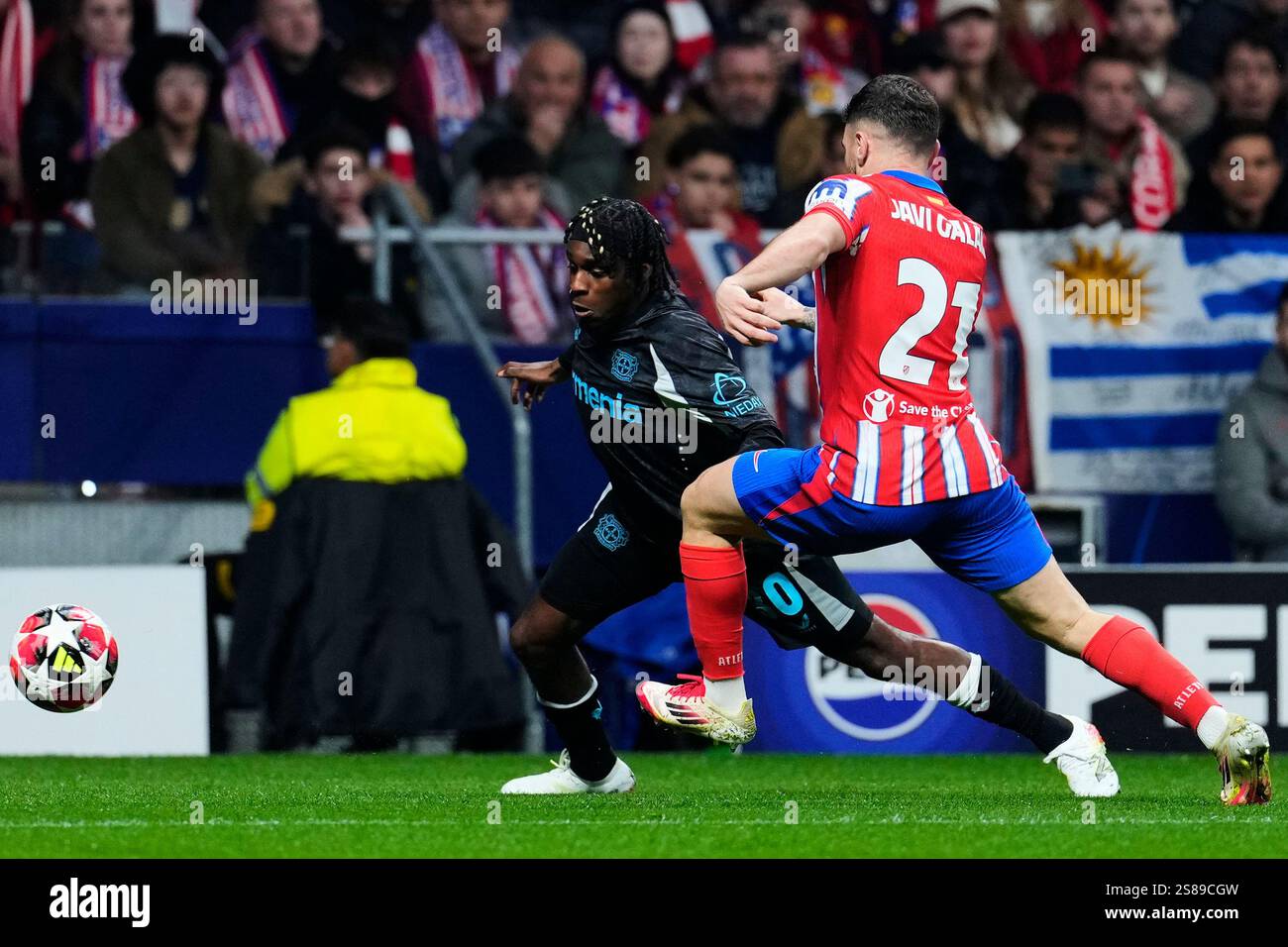 Jeremie Frimpong of Bayer Leverkusen during Atletico de Madrid vs Bayer ...